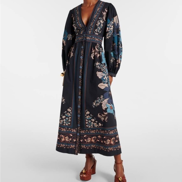 FARM Rio | Dresses | Farm Rio Tapestry Floral Long Sleeve Dress | Poshmark